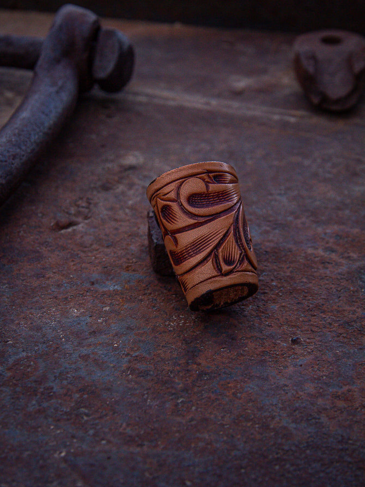 Leather Tooled Scarf Slide – The Jewelry Lady